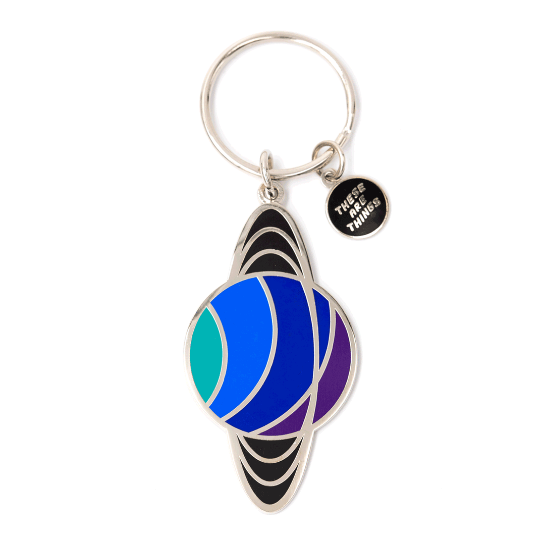 Saturn Enamel Keychain – These Are Things