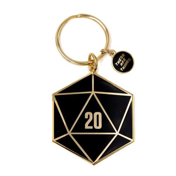 D20 Enamel Keychain – These Are Things