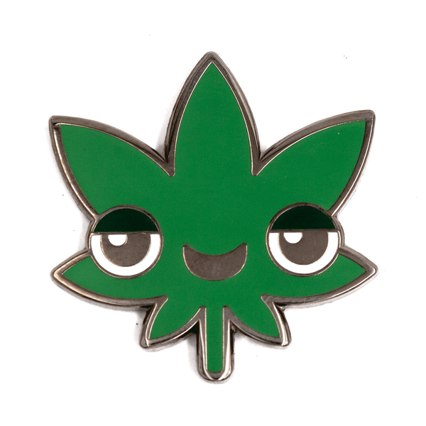 Pot Leaf Face Pin – These Are Things