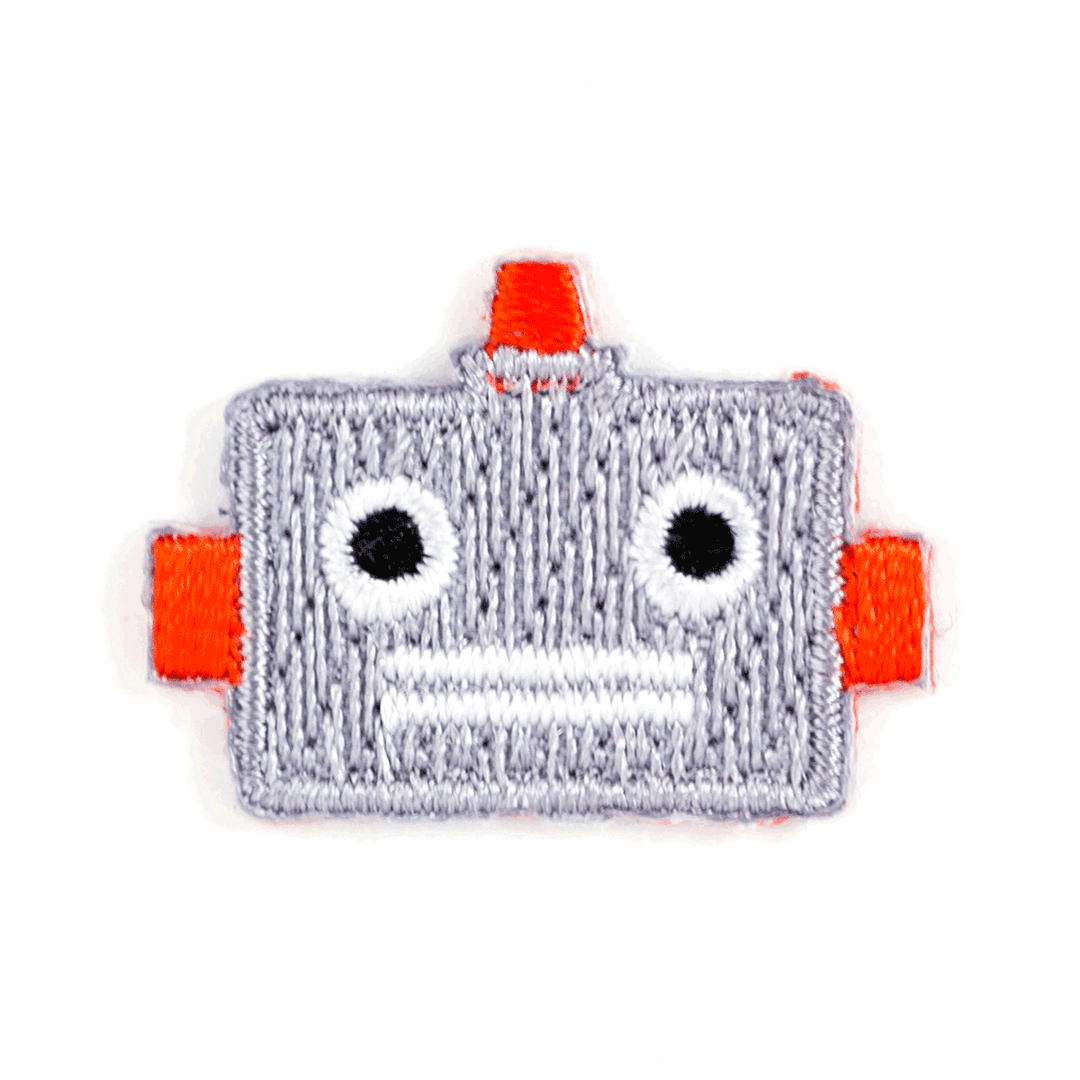 Robot Head Sticker Patch – These Are Things
