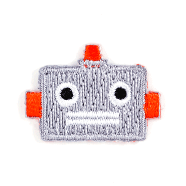 Robot Head Sticker Patch – These Are Things